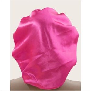 Kathrono | Accessories | Lovely Shiny Bright Pink Satin Hair Bonnet ...